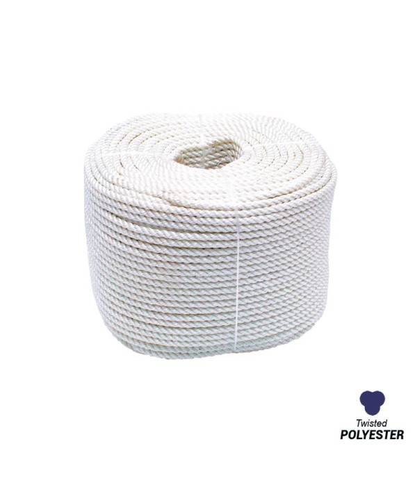 12mm - Polyester Rope - 3-Strand Construction - Sinking Rope | SOLD PER ...